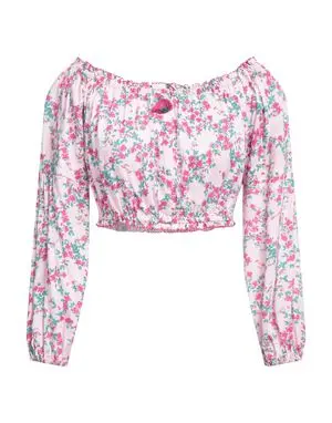 Poupette St Barth Floral-print Viscose Crop Top - Pink