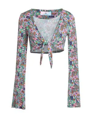 CHIARA FERRAGNI Floral Print Viscose-blend Shrug - Sky Blue
