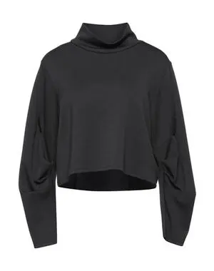 LANSTON Turtleneck Long Sleeve Sweatshirt - Black