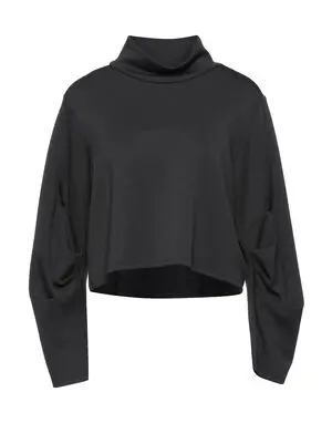 LANSTON Turtleneck Long Sleeve Sweatshirt - Black