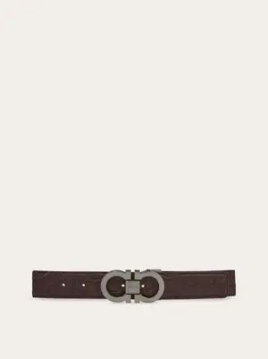 Ferragamo Croc Effect Belts For Men