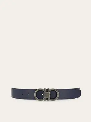 FERRAGAMO Reversible Gancini Belt - Blue