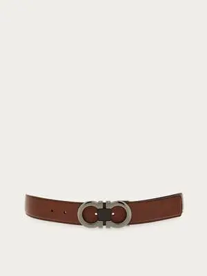 FERRAGAMO Reversible Gancini Belt - Green