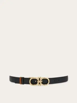 FERRAGAMO Reversible And Adjustable Gancini Belt - Black