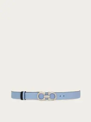 FERRAGAMO Reversible And Adjustable Gancini Belt - Blue
