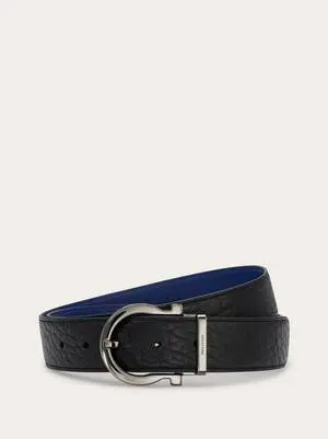 FERRAGAMO Reversible Gancini Belt - Blue