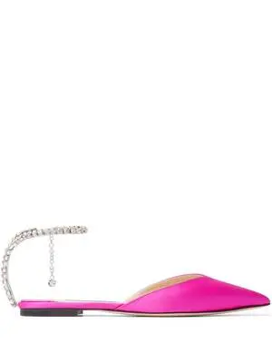 JIMMY CHOO Saeda Crystal-embellished Pumps