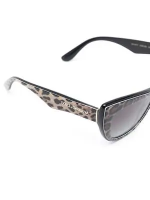 Dolce & Gabbana Leopard-print Cat-eye Sunglasses