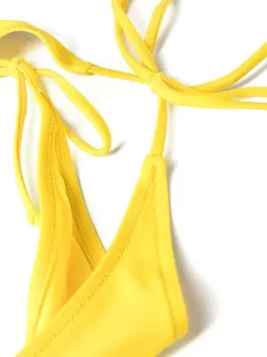 Moschino Patch Bikini Bottom - Yellow