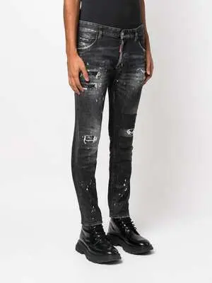 Dsquared2 Skater Distressed Jeans - Black