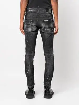 Dsquared2 Skater Distressed Jeans - Black