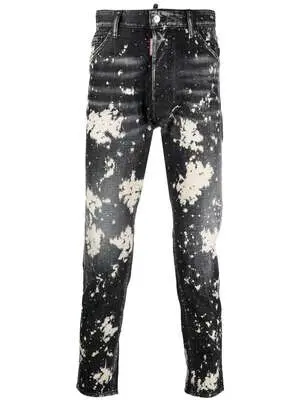 Dsquared2 Paint Splatter Print Skinny Jeans
