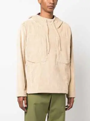 RANRA Steinn Corduroy Hooded Jacket - Neutrals