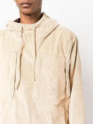 RANRA Steinn Corduroy Hooded Jacket - Neutrals