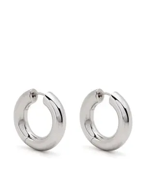 Tom Wood Medium Chunky Hoop Earrings - Silver