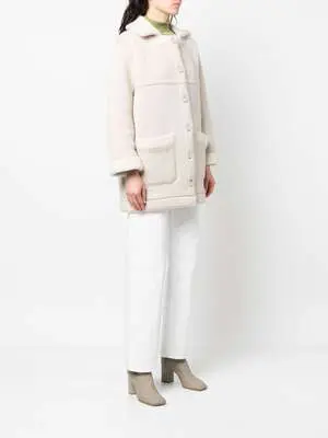 BARRIE Cashmere-alpaca Buttoned Coat