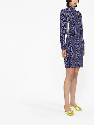 Moschino Graphic-pattern Knitted Mini Skirt