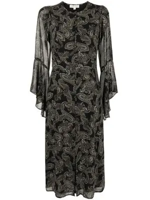 Michael Kors Paisley-print Midi Dress
