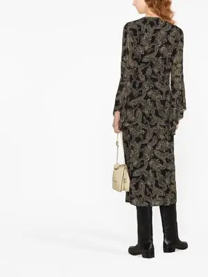 Michael Kors Paisley-print Midi Dress