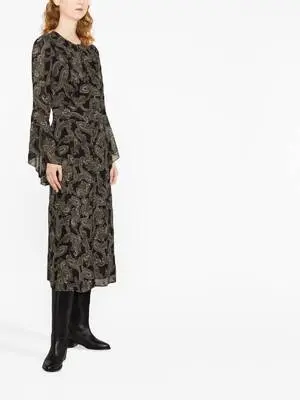 Michael Kors Paisley-print Midi Dress