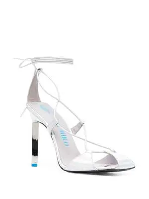 Attico 105mm Adele Sandals - Silver