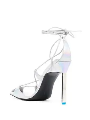 Attico 105mm Adele Sandals - Silver