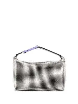 EERA Crystal-embellished Moon Bag - Black