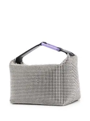 EERA Crystal-embellished Moon Bag - Black