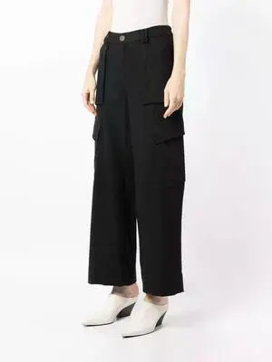Vince Flannel Wide-leg Trousers
