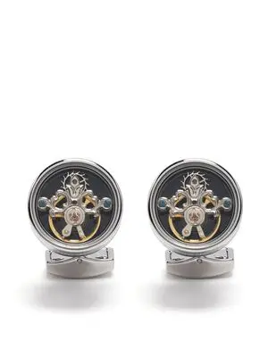 Tateossian Skull Tourbillon Cufflinks - Silver