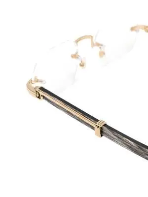 Cartier Frameless Rectangular Glasses - Gold
