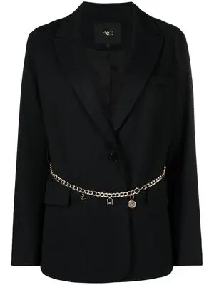 Maje Single-breasted Belted Blazer - Black