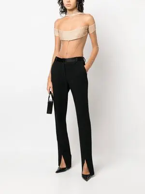 MUGLER Logo-plaque Sheer-panels Body