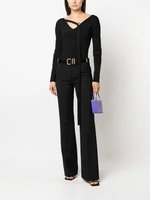 FERRAGAMO V-neck Knitted Bodysuit