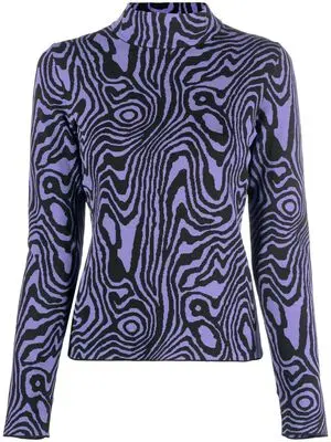Moschino Graphic-print Roll-neck Jumper