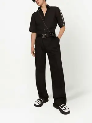 Dolce & Gabbana Dg Patch Stretch-cotton Trousers