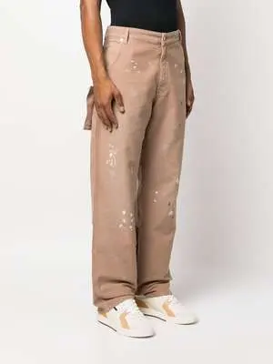 DARKPARK Paint-splatter Patch Pocket Jeans