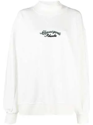Rhude Logo-embroidered Sweatshirt - White