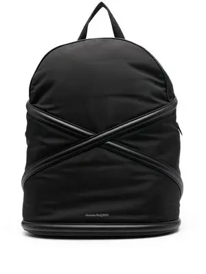 Alexander McQueen The Harness Logo Backpack - Black