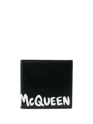 Alexander McQueen Graffiti Logo-print Bi-fold Wallet