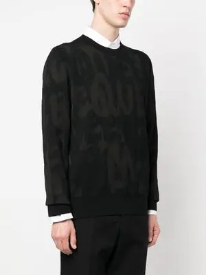 Alexander McQueen Intarsia-knit Logo Sweater