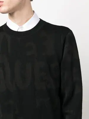 Alexander McQueen Intarsia-knit Logo Sweater