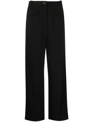 Khaite High-waisted Straight Leg Trousers