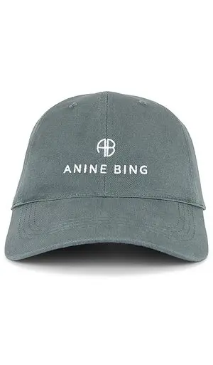 ANINE BING ANINE BING Jeremy Baseball Cap Dark Sage
