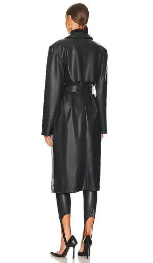 WeWoreWhat Faux Leather Trench Coat