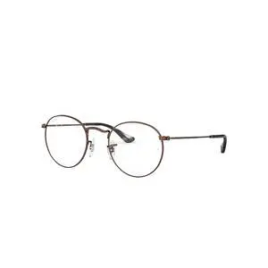 Ray-ban Ray-Ban Round Metal Optics Eyeglasses Frame Brown