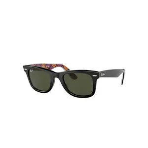 Ray-ban Ray-Ban Wayfarer Sunglasses With Blue Lenses Black On Ddm Pattern