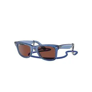Ray-ban Ray-Ban Wayfarer Sunglasses With Blue Lenses Transparent Blue