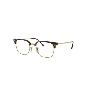 Ray-ban New Clubmaster Optics Eyeglasses Frame Clear Lenses Polarized - Gold