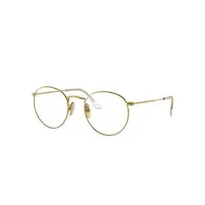 Ray-ban Round Titanium Eyeglasses Frame - Gold